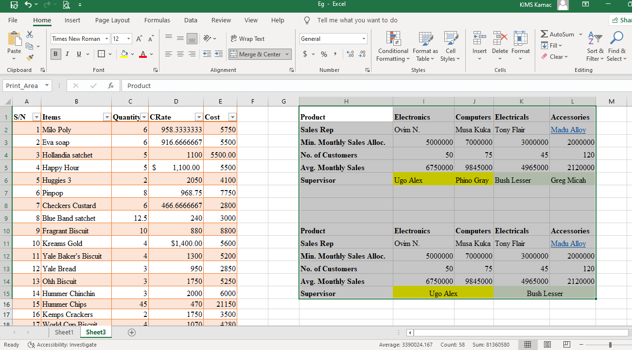 Formatting Numbers And Worksheet In Excel - Kmacims | Education Annex