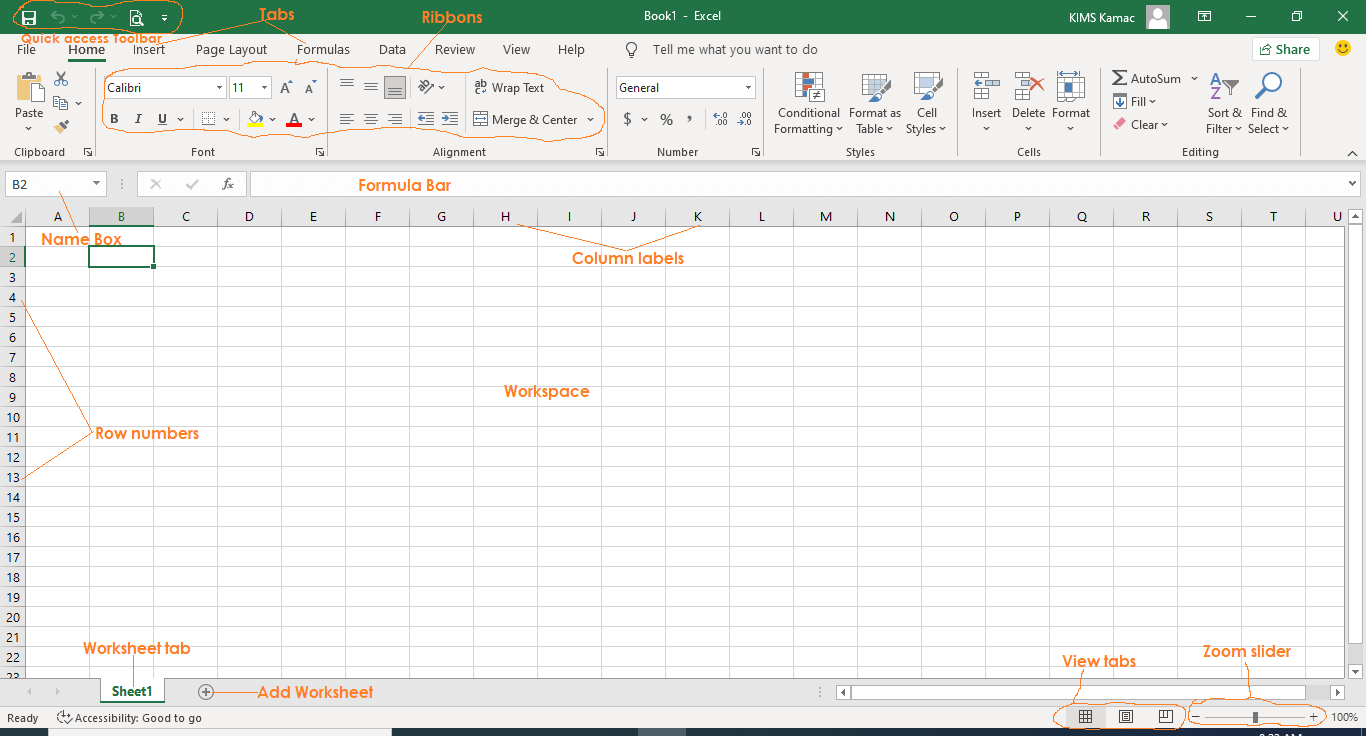 What Is Microsoft Excel: Tutorial 1 - Kmacims | Education Annex