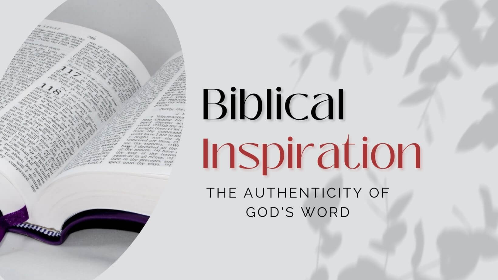 4 Theories of Biblical Inspiration: The Authenticity of God's Word ...