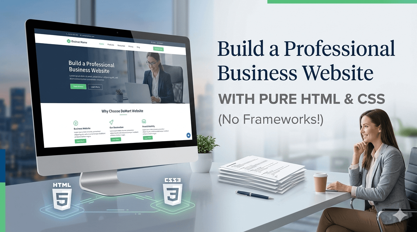 Build a Professional Multi-Page Business Website | No Frameworks ...